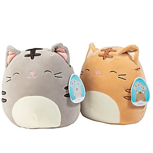Squishmallows Mystery 8-Inch Cat Plush - Receive 1 Plush - Official Jazwares - Nathan or Tally - Collectible Soft & Squishy Kitty Stuffed Animal Toy - Gift for Kids, Girls & Boys