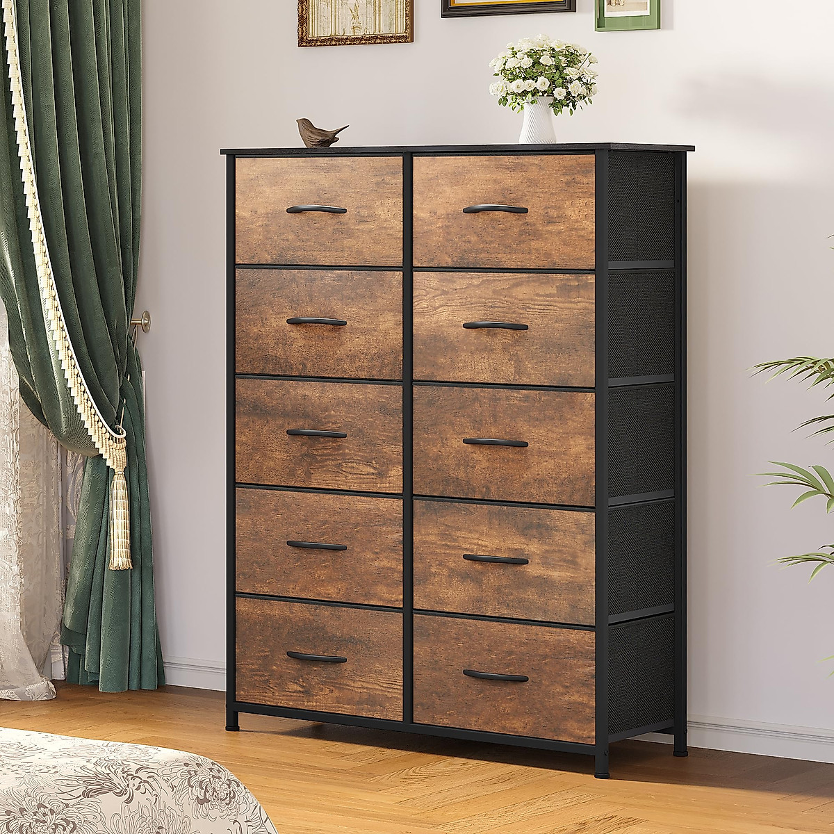 YITAHOME 10 Drawer Dresser - Fabric Storage Tower, Organizer Unit for Bedroom, Living Room, Hallway, Closets