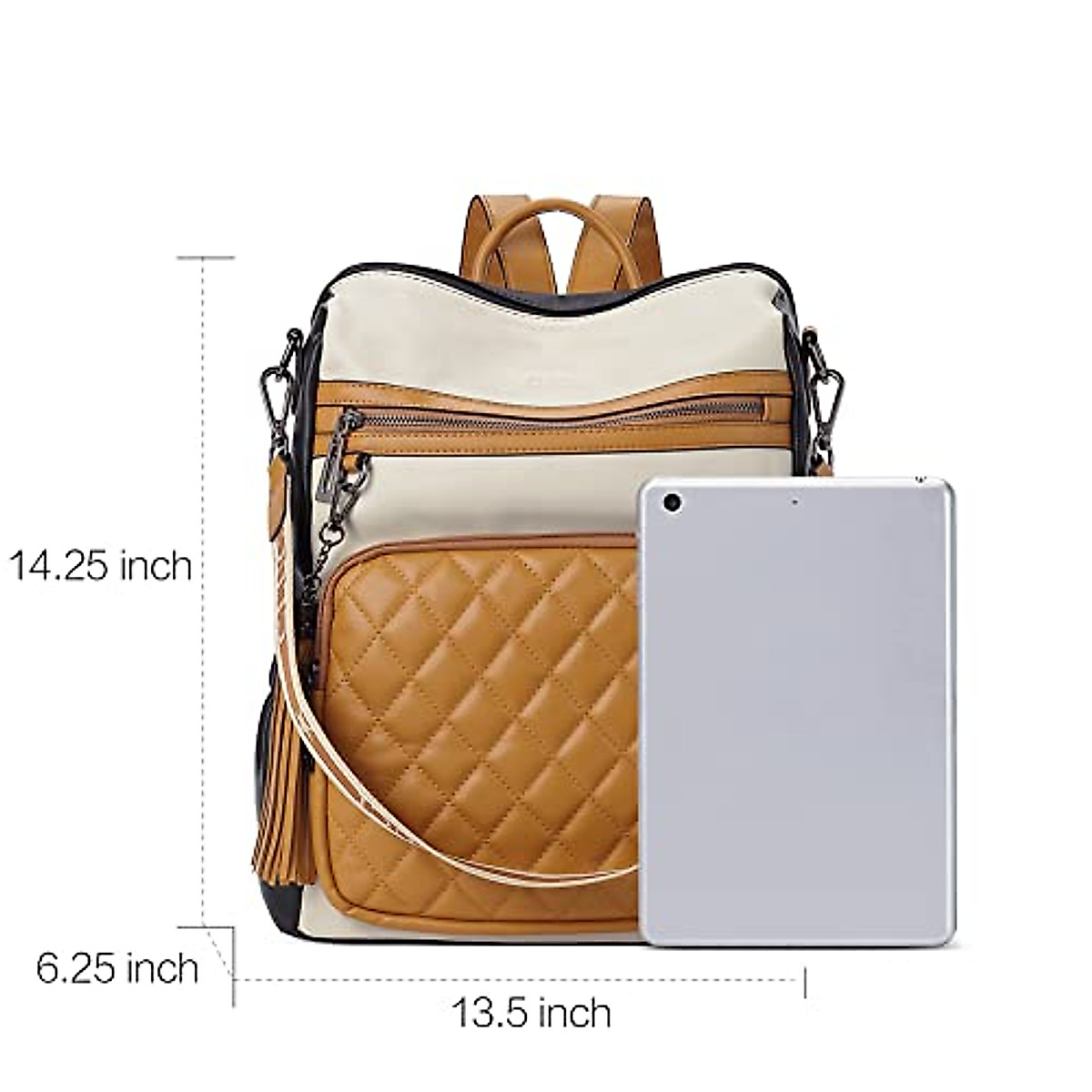 CLUCI Backpack Purse for Women Bundles with Leather Wallet
