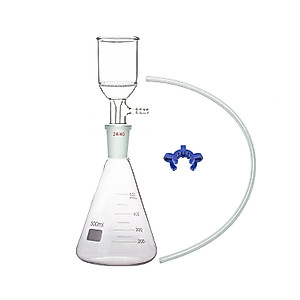 Deschem 500ml,24/40,Suction Filtration Device,47mm Buchner Funnel & Glass Flask