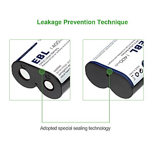 EBL CR-P2 Batteries, 6V 1400mAh Lithium Photo Battery Replaces 223A DL223A EL223AP