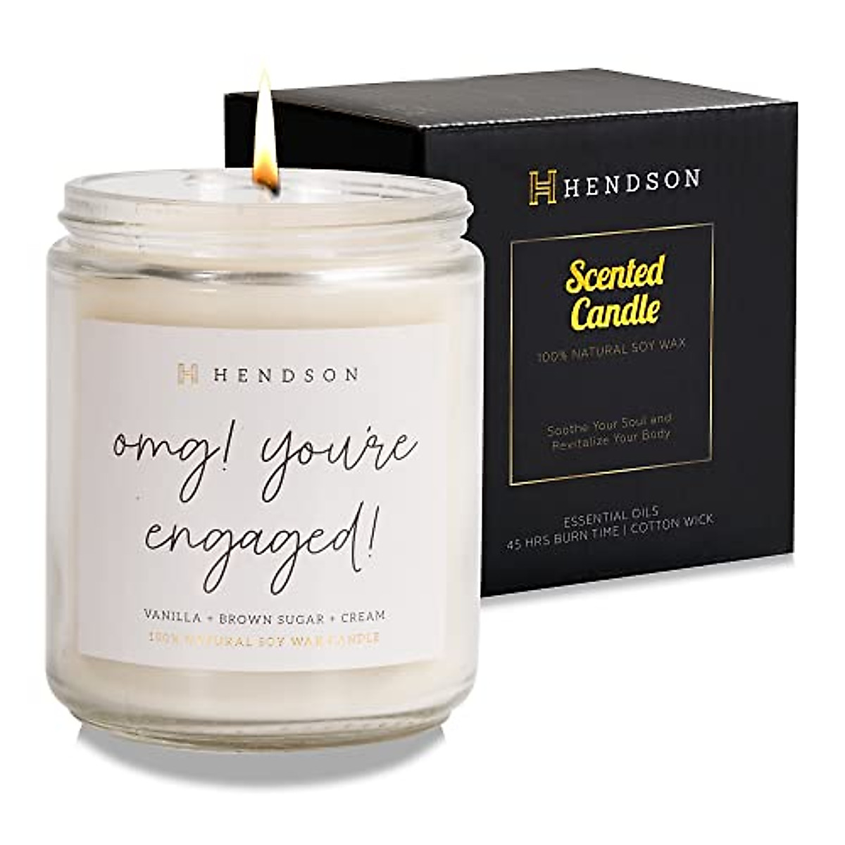 Engagement Gifts for Women - Wedding Candle, Bridal Shower, Bachelorette Party Gift for Bride to Be - Christmas Present for Engaged Couple Fiance, Couples Gift - OMG Youre Engaged Candles