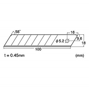 NT Cutter Replacement Blade (Type L, Wide) [BL-300] (Japan Import)