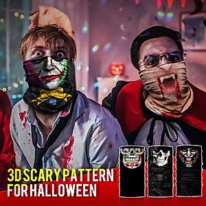 JOEYOUNG Skull Face Mask UV Sun Dust Neck Gaiter Bandana Headwear Motorcycle