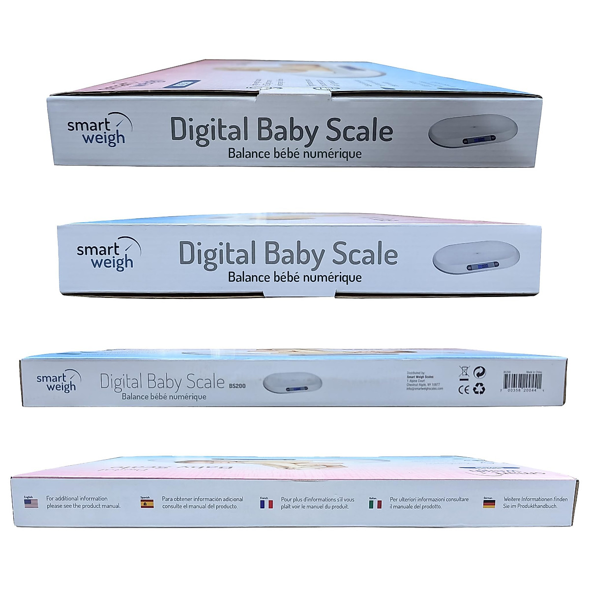 Smart Weigh Comfort Baby Scale, 44 Pound Capacity, 3 Weighing Modes, Accurate Digital Scale for Infants, Toddlers, and Babies