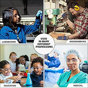 ATERET 12 Pairs Safety Glasses, Scratch and Impact Resistant, Polycarbonate ANSI Z87.1 Lens, Protective Eyewear for Lab, Industrial, Carpentry, Shooting (Clear)