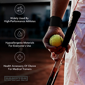 Hampton Adams (32 Pack Black Bulk Athletic Tape - 1.5" x 45 feet Per Roll - NO Sticky Residue & Easy to Tear - Perfect for Sports Athletes, Trainers & First Aid Injury Wrap: Fingers Ankles Wrist