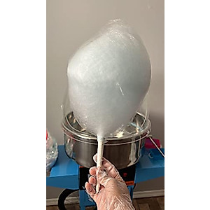 100 Count Carnival King Cotton Candy White Paper Cones 11 3/4" Long For Carnivals Concession Essentials for Fairs Parties (100)