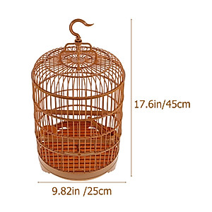 POPETPOP Bird Cage 1 Set Birdcage Traveling Accessories Round Bird Cage Aviary Cage Outdoor Cages for Birds Budgie Cage Bird Travel Cage Plastic Bird Keeping Cage Lovebird Cage Lining