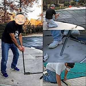 scottchen PRO Pool Cover Tool Swimming Pool Rod 26-1/2inch Pool Safety Cover Installation and Removal Tool