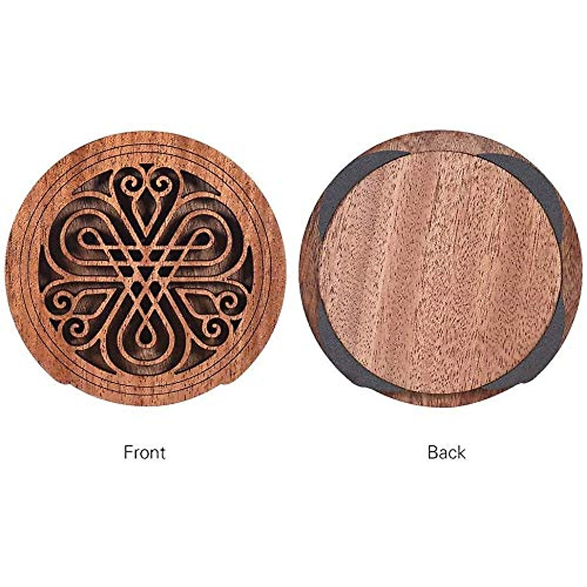 Guitar Wooden Soundhole Sound Hole Cover Block Feedback Buffer Mahogany Wood for EQ Acoustic Folk Guitars 7 B