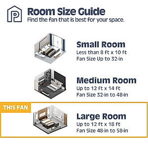 Prominence Home Marston, 52 Inch Traditional Indoor LED Ceiling Fan with Light, Pull Chain, Three Mounting Options, 5 Dual Finish Blades, Reversible Motor - 51017-01 (Oil Rubbed Bronze)
