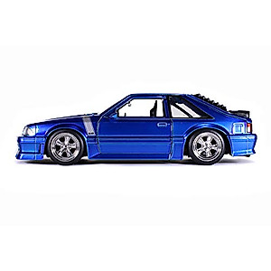Jada Toys Bigtime Muscle 1:24 1989 Ford Mustang GT Die-cast Car Blue, Toys for Kids and Adults