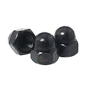 Acorn Nuts JianLing 25pcs Black Stainless Steel Hex Nut Female Cap Decorative Cap Nuts Caps Covers M6 Acorn Nut