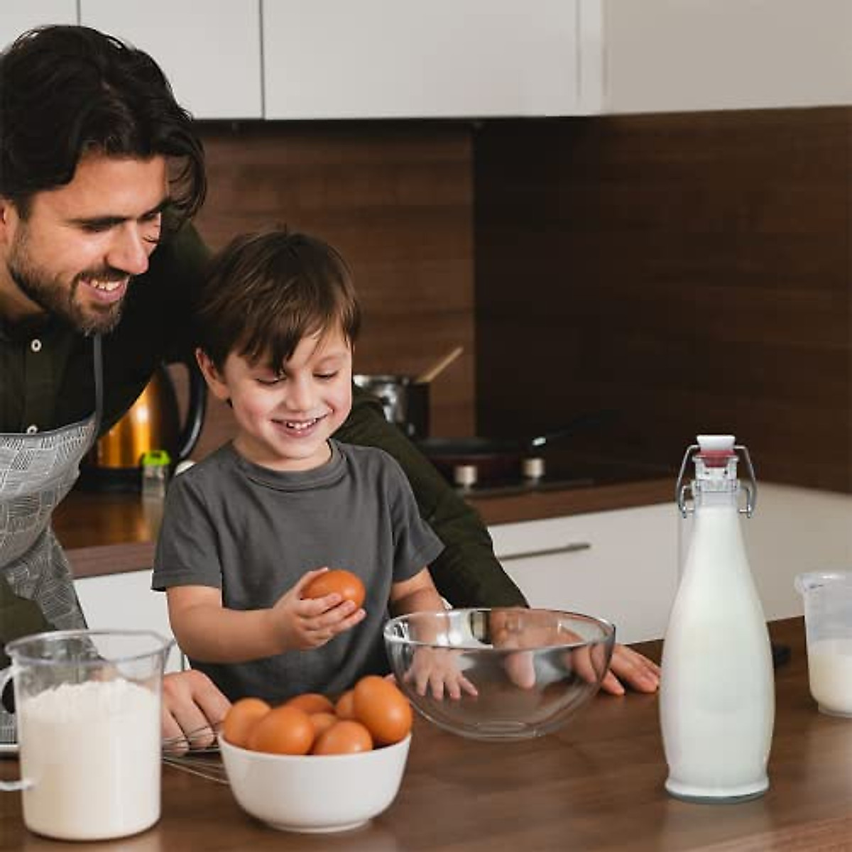 Nevlers Set of 6 | 17 oz Glass Bottle Set with Airtight Swing Top Stoppers | Home Brewing Bottles for Kombucha, Beer, Water Kefir, Limoncello | Includes Bottle Brush, Funnel and Gold Glass Marker