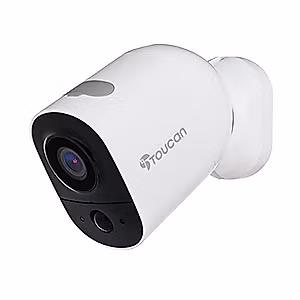 TOUCAN Wireless Indoor/Outdoor Battery Powered Security Camera, Weatherproof, Night Vision, AI Motion Detection, 2-Way Audio, Works with Alexa & Google Home, 1080P, No Subscription or Hub Required