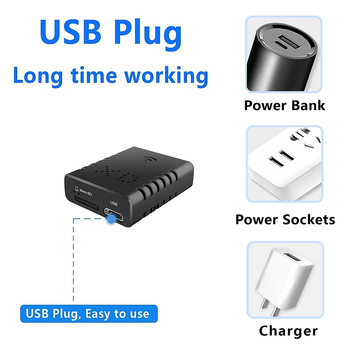 Smallest Spy Camera Hidden Camera Detector,HD1080P Wireless Cameras For Home Security,Nanny Cam,Outdoor/Indoor Camera with Night Vision,Motion Detection,Cloud Storage for Security with iOS AndroidAPP