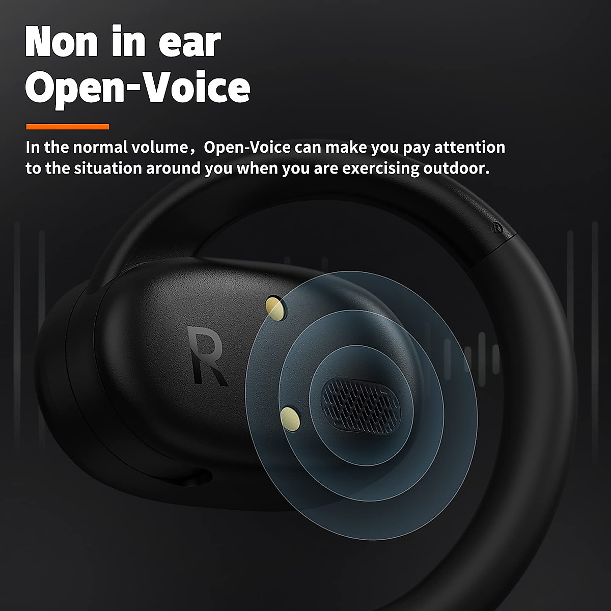 FREEDOTS. Open-Ear Earbuds, Wireless Ear Bluetooth Sport Headphones, Sweat Resistant Lightweight Open Earbud Headphones for Workouts and Running, Compatible with Apple & Android