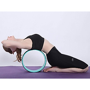 KuFit Yoga Fitness Wheel & 2 pcs Blocks & 1 pcs Yoga Strap Combo Value Pack-Black