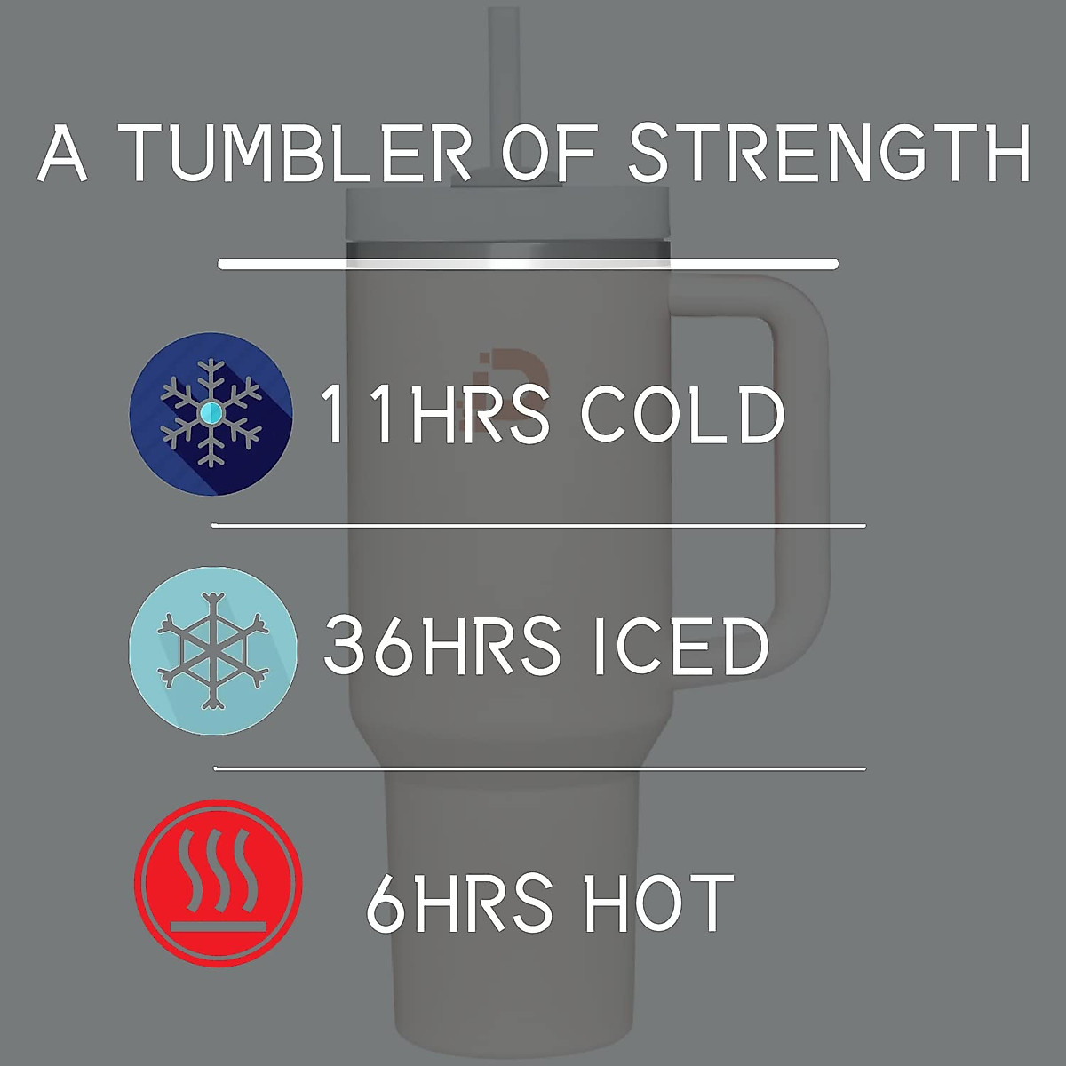 Acuewuja 40oz/1180ml Tumbler With Handle, Lid, Straw And Silicone Boot Reusable Double Wall Vacuum 18/8 Stainless Steel Coffee Travel Mug Portable Insulated Beer Cup (Rose Quartz)