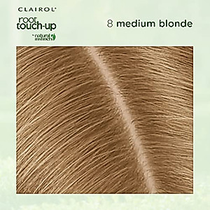 Clairol Root Touch-Up by Natural Instincts Permanent Hair Dye, 8 Medium Blonde Hair Color, Pack of 1