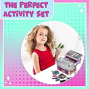 L.O.L Surprise! Townley Girl Train Case Cosmetic Makeup Set Includes Lip Gloss, Eye Shimmer, Nail Polish, Hair Accessories & More! for Kids Girls, Ages 3+ Perfect for Parties, Sleepovers & Makeovers