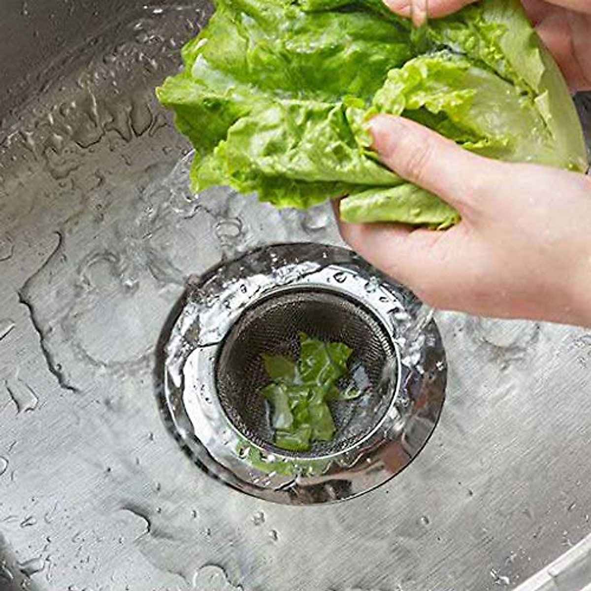 Kitchen Sink Strainer Drain Hair Catcher Bath Stopper Plug Stainless Steel Sewer Filter With Lid Bathroom Supplies