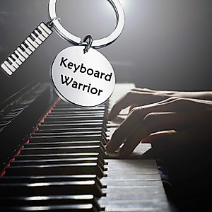 AKTAP Piano Keyboard Keychain Piano Lovers Gift for Pianist Piano Teacher Keyboard Musical Instruments Key Ring (Piano Keyboard Keychain)