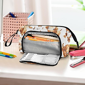 UMIRIKO Cute Highland Cow Pencil Pouches Large Pencil Cases Zipper Pencil Bags Pen Box Big Pen Cases for Adults Girls Kids Boys 21344231