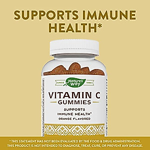 Nature’s Way Vitamin C Gummies, For Immune Health, 250 mg per Serving, Orange Flavored, 120 Gummies