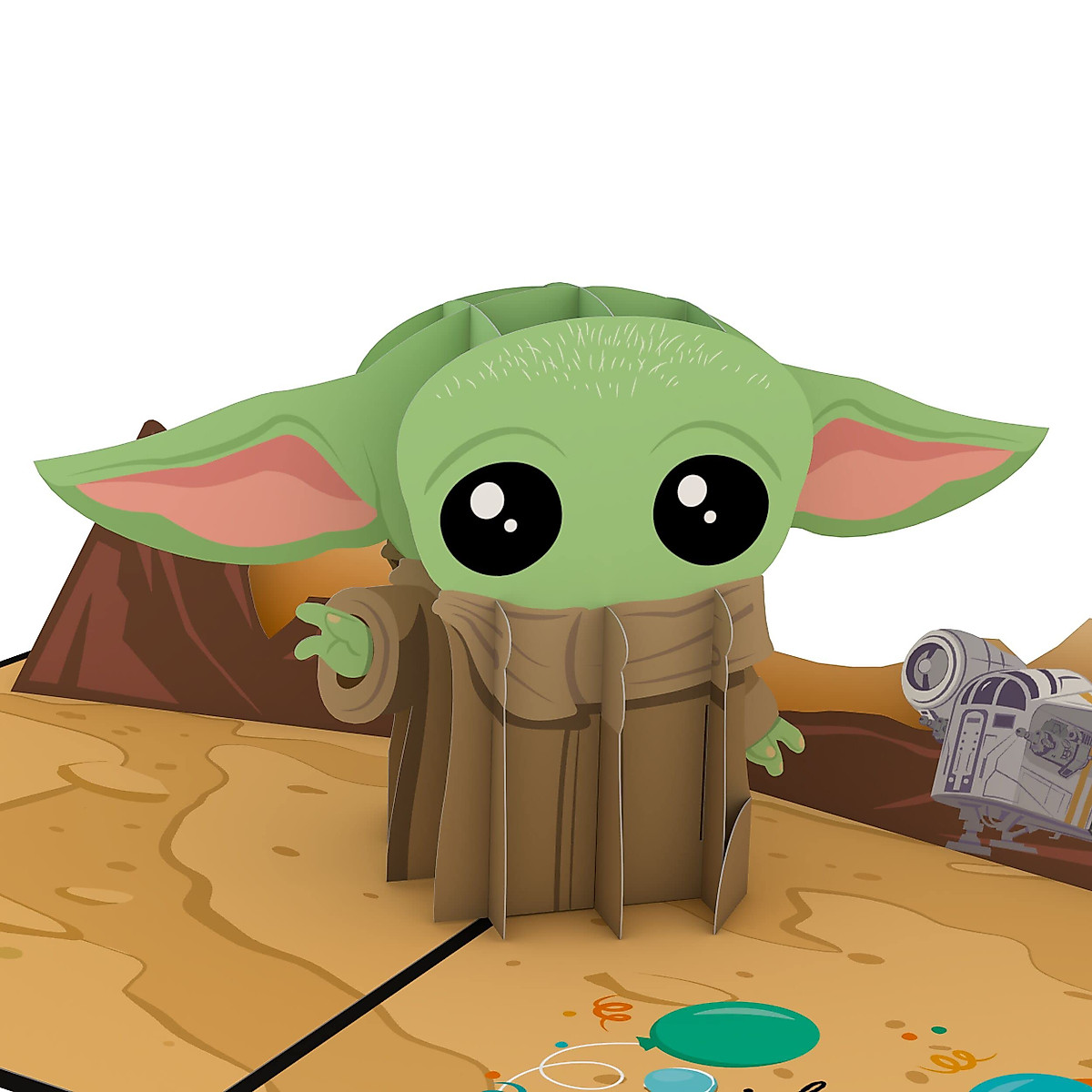 Lovepop Star Wars™ The Mandalorian™ Grogu™ Birthday Best Wishes Card, 5" x 7" - Pop Up Card for Kids, Yoda Greeting Card – Birthday Card For Husband