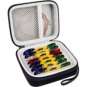 PAIYULE Guitar Pick Holder Case for Fender/for Dunlop/for D'Addario/for Jim Dunlop/for ChromaCast/for UNLP MUSICAL INSTRUMENT Guitar Accessories, All Size Picks Storage Pouch Box-Bag Only-balck