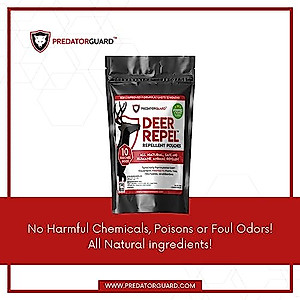 Deer Repel Deer Repellent Plants Pouches - Stop Deer and Rabbits Eating Plants Trees Gardens and Vegetables - 10 Pack Lasts 12 Months - All Natural Ingredients