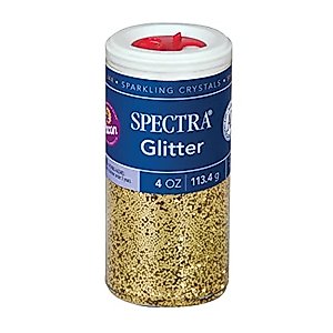 Spectra Arts & Crafts Glitter, Gold, 4 oz, 1 Jar