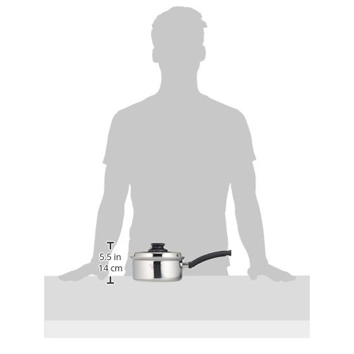 Vitacraft 8545 Arizona Single Handle Pot, 6.7 inches (17 cm), Recipes Included, Silver