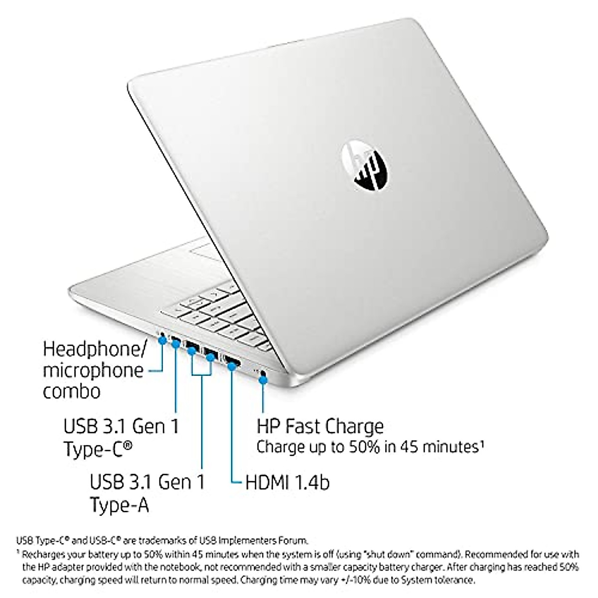 HP Premium Laptop (2021 Latest Model), 14" HD Touchscreen, AMD Athlon Processor, 8GB RAM, 192GB SSD, Long Battery Life, Online Conferencing, Natural Silver, Win 10 with Microsoft 365 (Renewed)