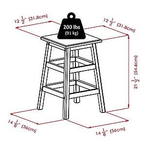 Winsome Mercer Double Drop Leaf Table with 2 Stools