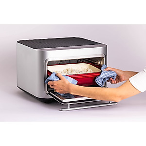 Brava Oven Enameled Cast Iron Chef's Pan and Lid, Used as a Dutch Oven, Rice Cooker, or Slow Cooker for Roasts, Stews, Braising, and More