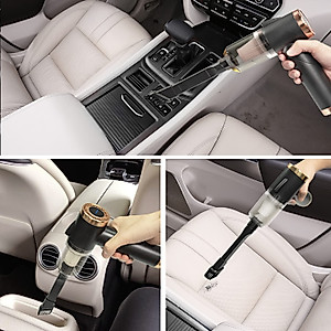 COLORCORAL Computer Vacuum 4000mAh Rechargeable 5000Pa High Power Handheld Vacuum Cleaner for Keyboard Cleaning and Computer Dusting Auto Interior Detailing Car Vacuum Cleaning Kits