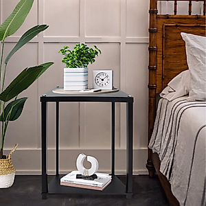 NO MORE TAG End Table, Side Table, Bedside Table, Nightstand for Living Room, Bathroom, Office, Narrow End Table, Small Side Table,