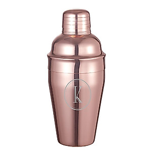 Personalized Visol Stainless Steel Cocktail Shaker with Free Initial Engraving (Copper)