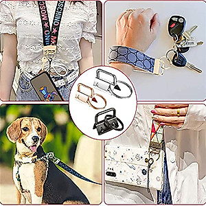 WANBAO Silver 1 Inch Key Chain Fob Wristlet Hardware with Key Ring for Wristlet Keychain, Key Lanyard, Key Chain Making Hardware, 20 Pcs