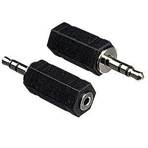 PULABO Simple and Sophisticated Design2.5mm Male to 3.5mm Female Headphone dapter Converts Your 3.5mm Earphone Jack into 2.5mm Earphone Jack Black