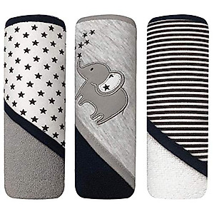 MODERN BABY 3 Pack Hooded Baby Bath Towel Set for Newborns Infants & Toddlers, Boys & Girls Baby Hooded Towels