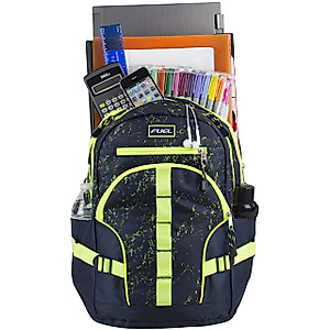 FUEL Dynamo Active Backpack, Fits Most Laptops up to 15", Front Access Pockets, Padded Lumbar, Comfortable, Adjustable Straps - Navy Galaxy