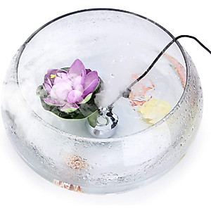 AGPTEK Aluminum Mini Mist Maker Fogger Water Fountain Pond Fog Machine Atomizer, Perfect for Halloween, Christmas and Other Holidays