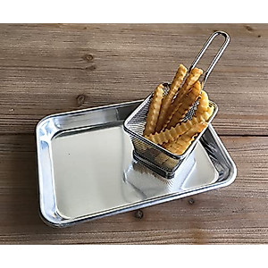 G.E.T. MT-960-SS 9" x 6" Rectangular Aluminum Serving Tray (Tray Only)