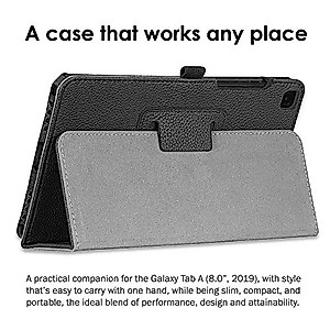 SAMSUNG Galaxy T290 Tab A 8-Inch 32 GB WiFi Android 9.0 Touchscreen Tablet Black (2019) International Version Bundle - Case, Screen Protector, Stylus and 32GB microSD Card