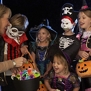 Shemira 64pcs Glow in The Dark Bouncing Balls,8 Halloween Theme Designs Bouncy Toys Balls, Halloween Party Favor Supplies, Trick or Treating Goodie, Halloween Miniatures,School Classroom Game Rewards