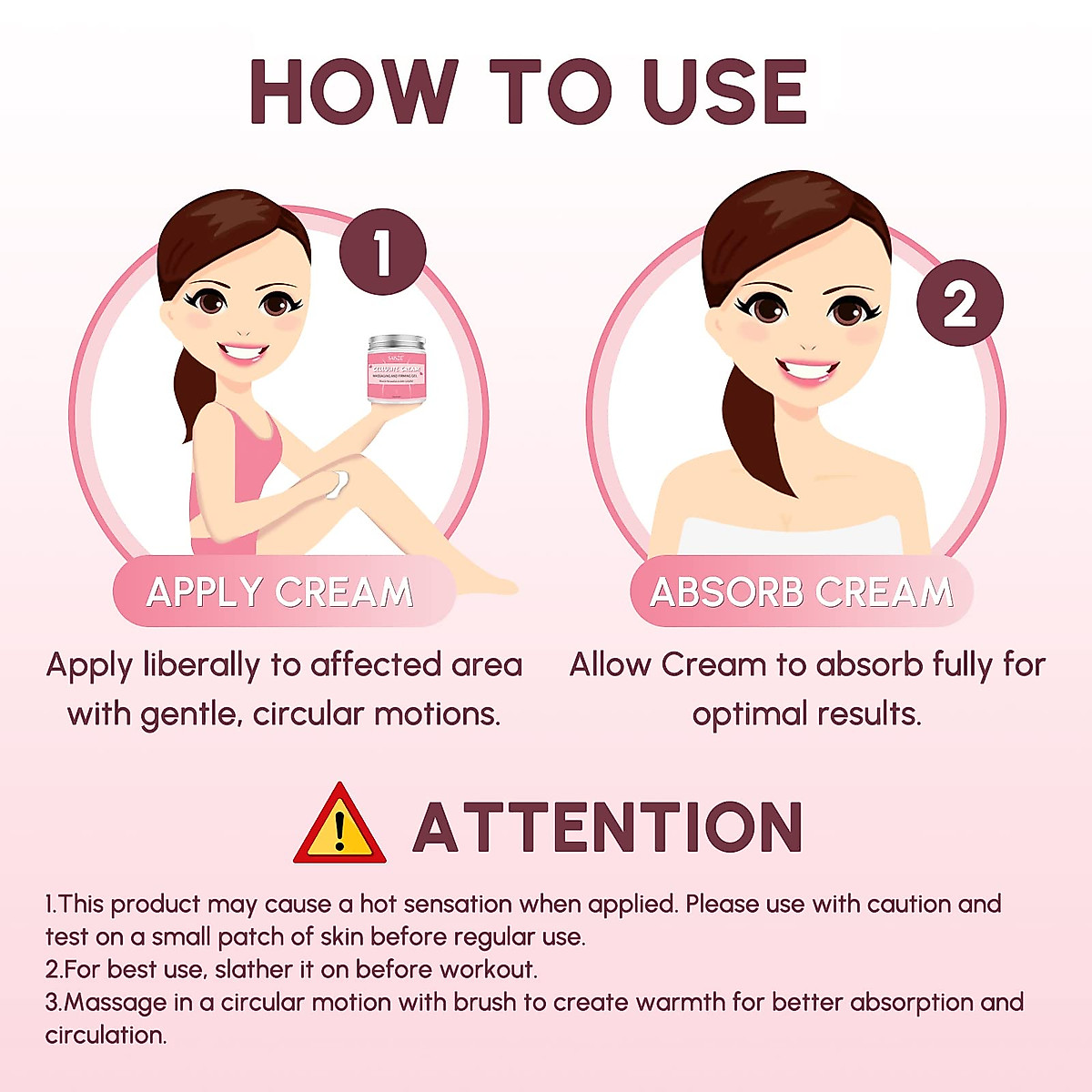 SAISZE Anti Cellulite Body Slimming Cream 8.8oz & Massager and Remover Brush Mitt (Slimming Cream + Massager)